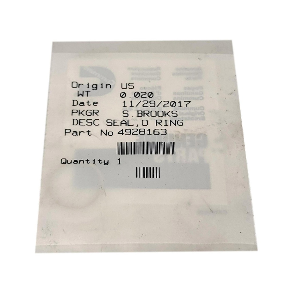 OEM CUMMINS SEAL,O RING 4928163 | KAHGO Truck Parts