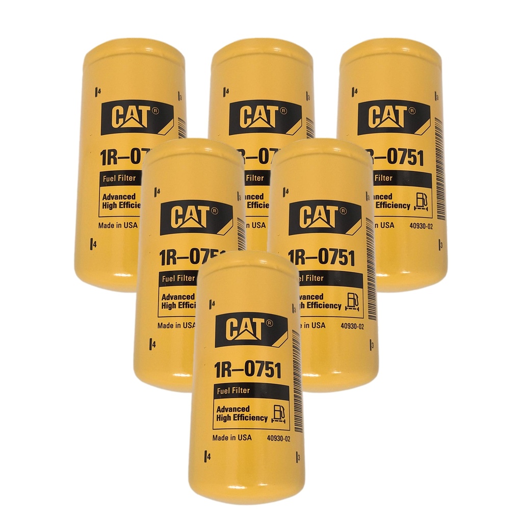 Fuel Filter CAT 1R-0751 1R0751 *(Pack of 6)* | KAHGO Truck Parts