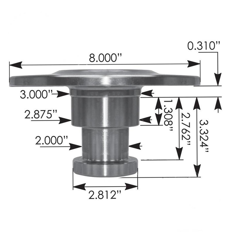 Kin Pin 2in Holland KP158 KPT809EF | KAHGO Truck Parts