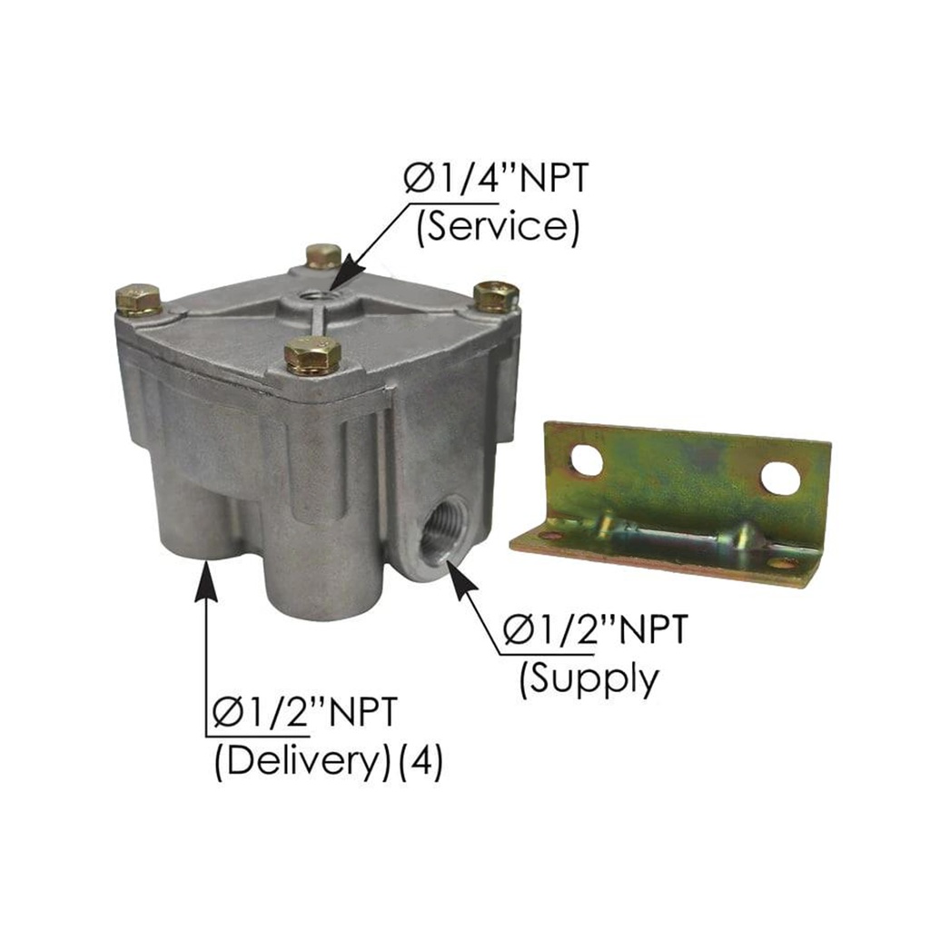 R-12 Type UNIVERSAL BRAKE RELAY VALVE 170.065181 065181 | KAHGO Truck Parts