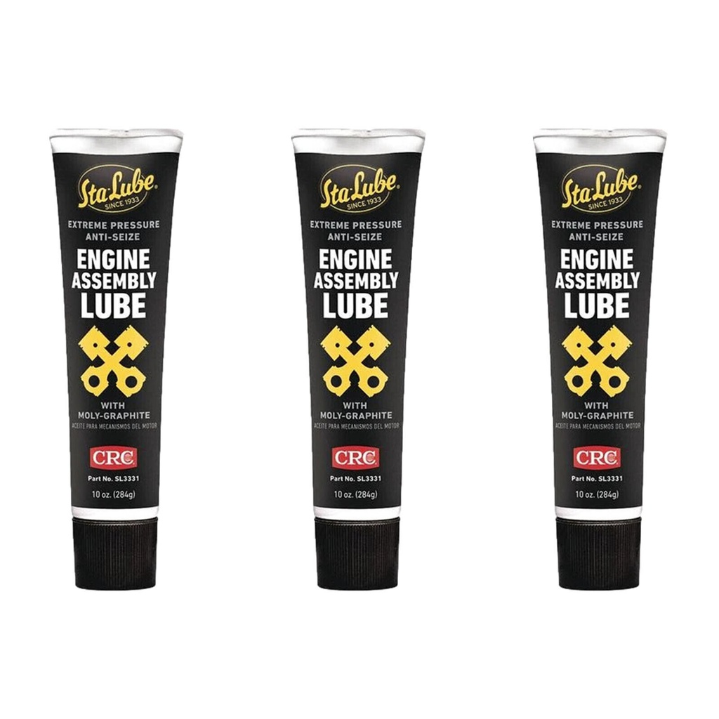 X3 CRC Engine Assembly Lube With Moly - Graphite 284G Tube SL3331 Anti ...